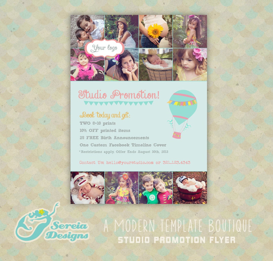 Studio Promotion Flyer Photoshop PSD Vorlage S0051 - Etsy.de