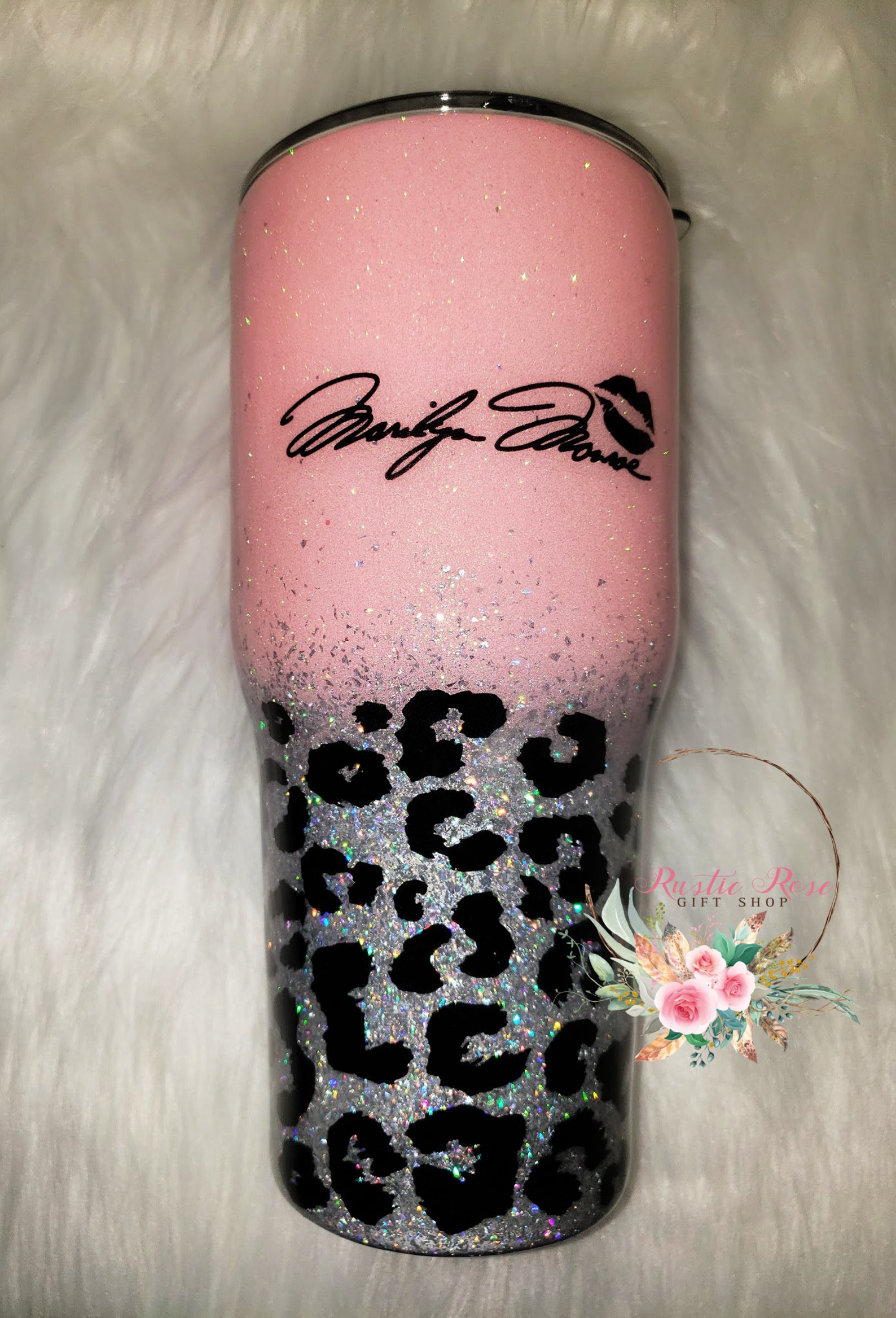 Marilyn Monroe Bombshell Pinup Leopard Glittered Tumbler - Etsy