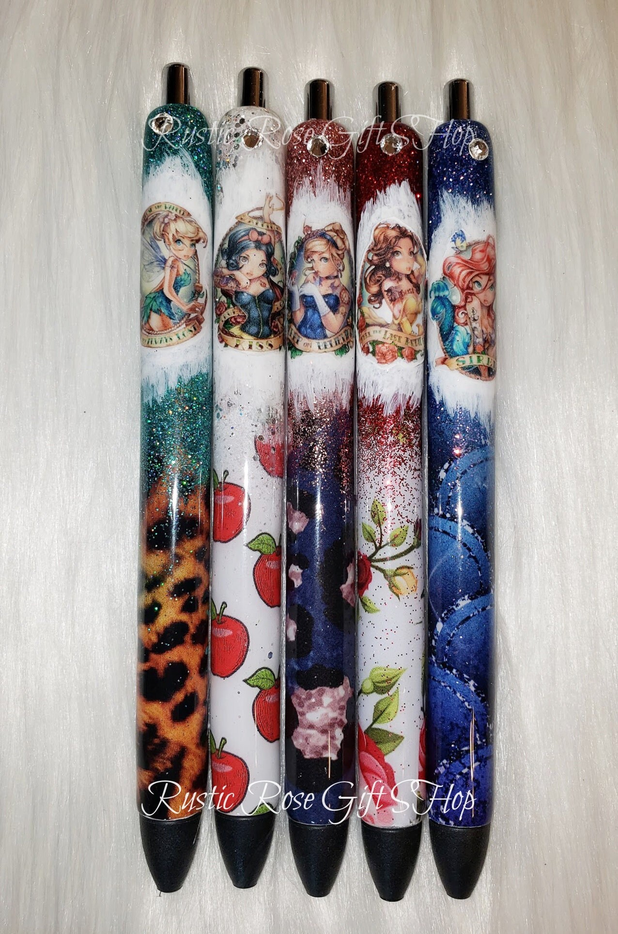 Tattooed Princess Pens With Swarovski Crystal. tinkerbell - Etsy