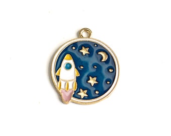 Rocket Ship Charm | Etsy