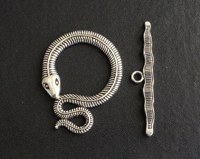 Sterling Silver Double Snake S Hook Clasp, Snake Clasp, S Shaped Clasp ...