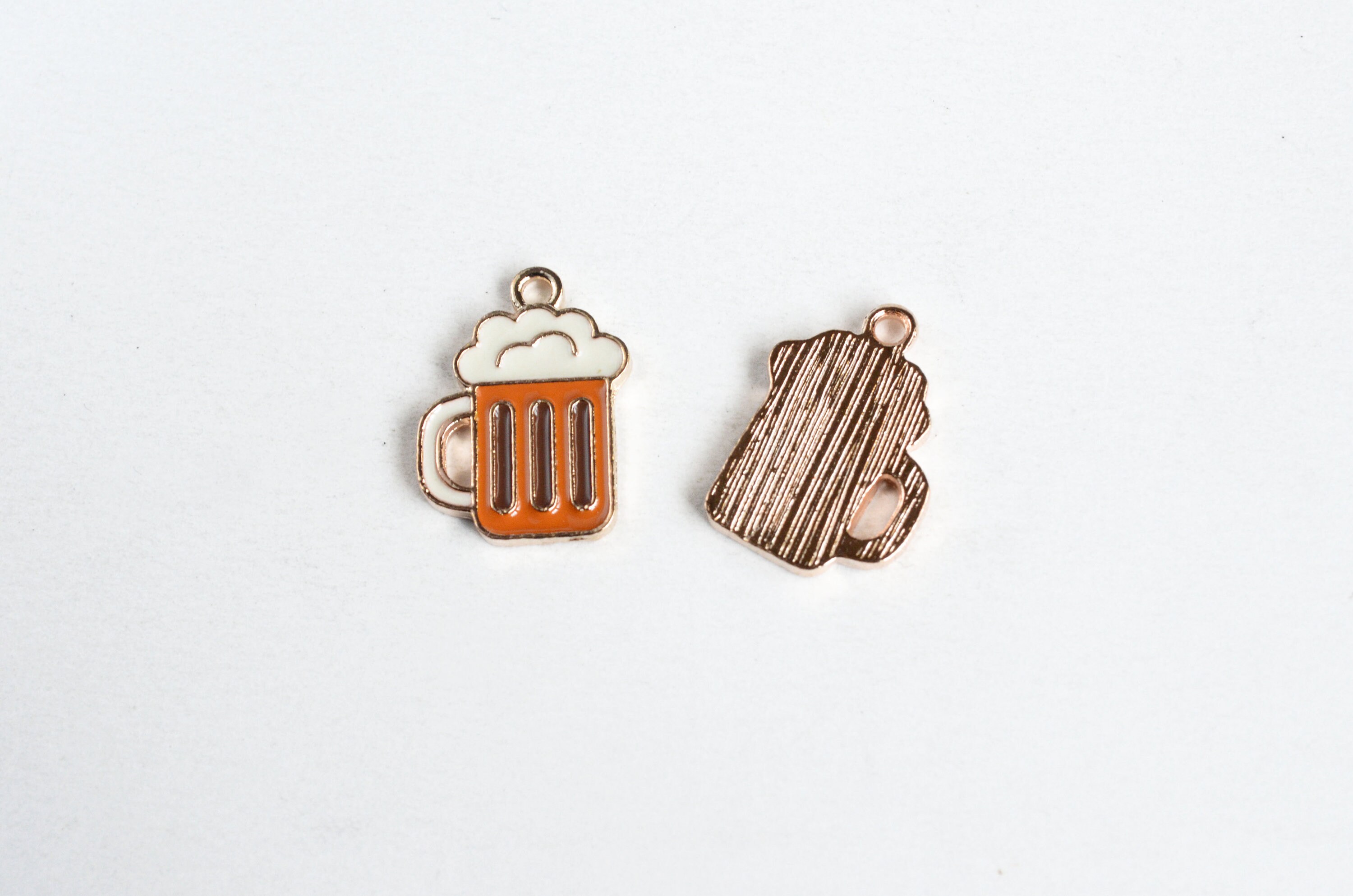 Beer Mug Charm Enamel Gold Toned 19mm X 13mm 4 Pieces - Etsy