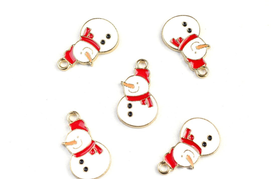 4 Snowman Charms, Winter Wonderland, Holiday Pendants, 21mm X 12mm - 4 ...