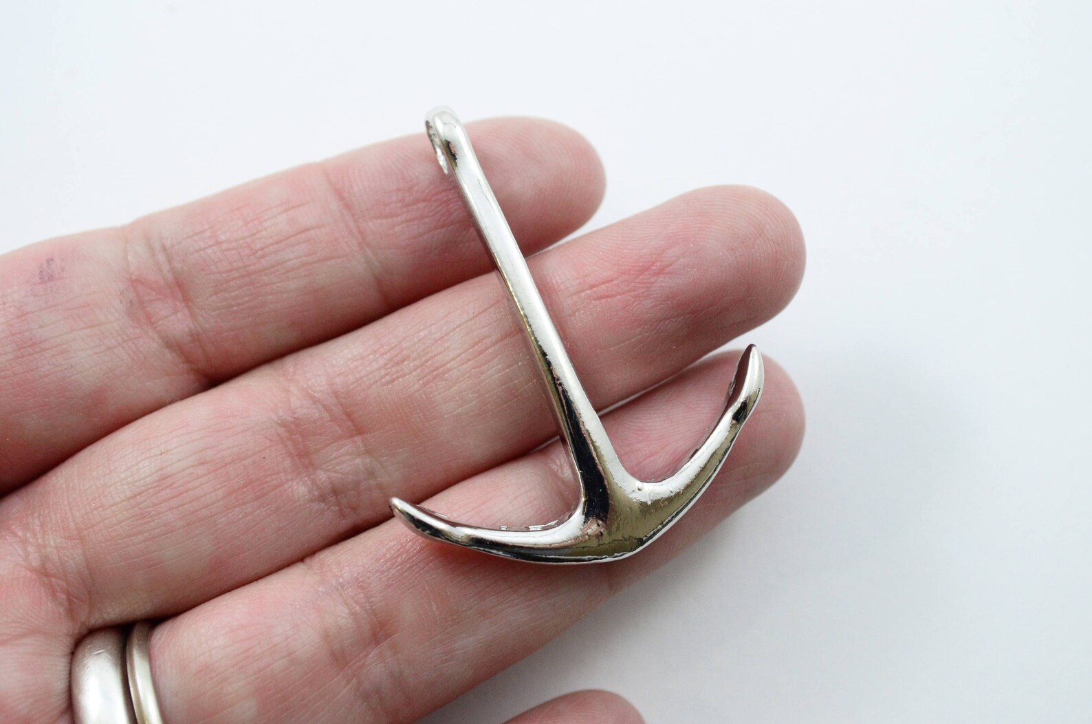 Silver Anchor Clasp Large Clasp Leather or Paracord Bracelet - Etsy