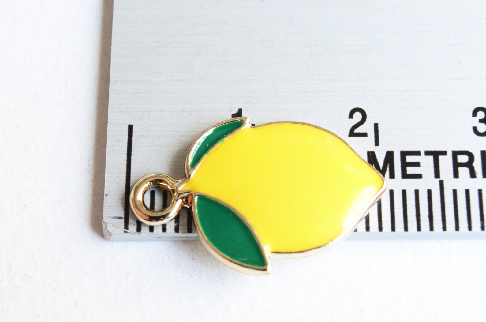 Lemon Charms, Enamel, Gold Toned, 21mm X 14mm - 4 Pieces (891) - Etsy