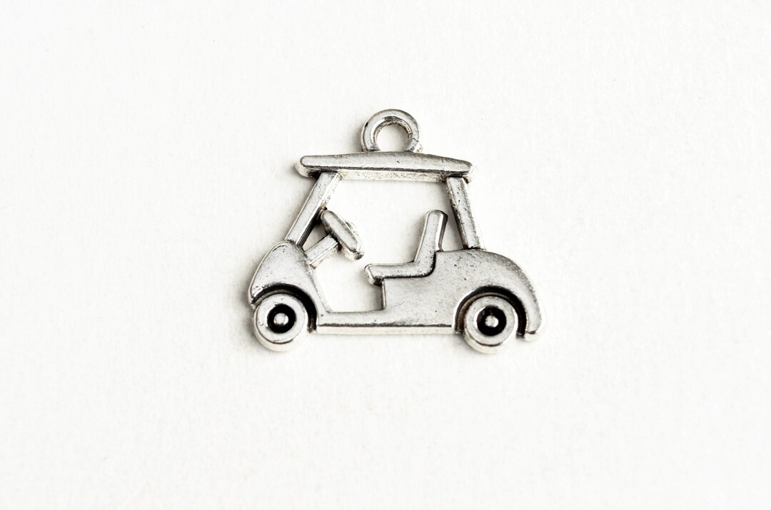 10 Golf Cart Charm, Silver Tone Sport Charms, 17x20mm 1929 - Etsy