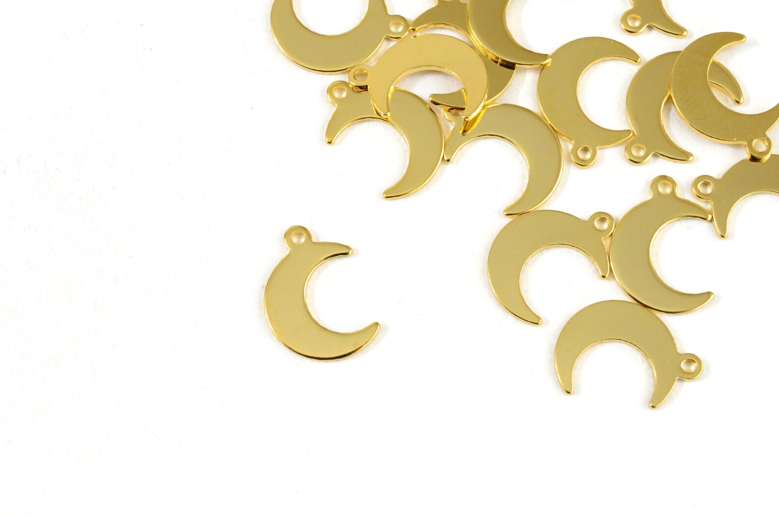 Gold Moon Charms Crescent Moon Stainless Steel Plated 16mm X - Etsy