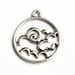Round Open Bezel Pendant, Shiny Silver Frame Pendant, 28mm - 4 Pieces ...