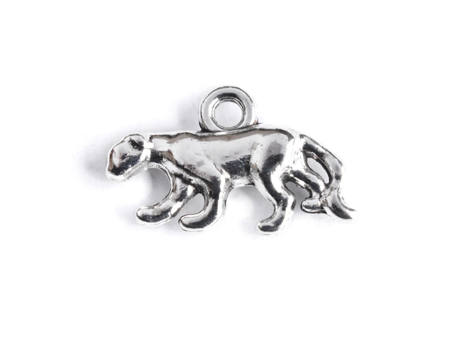 10pc Silver Panther Charm, Big Cat Pendant 11x18mm (740) - Etsy