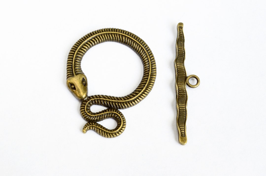 Snake Toggle Clasps Bronce tono 45mm 2 juegos 838 - Etsy España