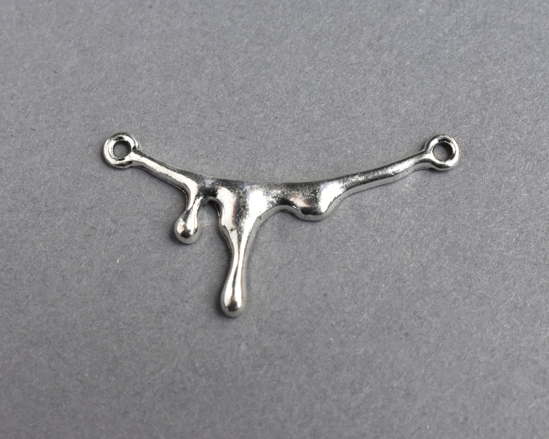 4 Dripping Blood Connector Charm, Vampire Pendant, 41x22mm (2074) - Etsy