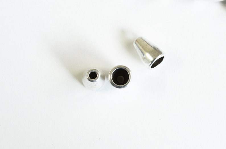 Silver Bead Cone Cap Seamless plated 12mm X 8mm 10 - Etsy