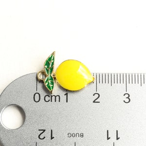 Lemon Charms, Enamel, Gold Toned, 20mm X 15mm 4 Pieces 1479 - Etsy