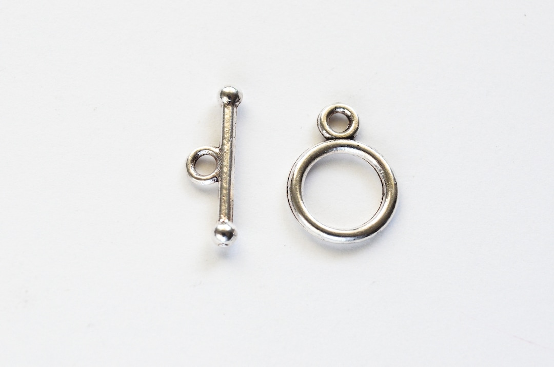 10 Sets Silver Toggle Clasps, Plain Smooth Necklace and Bracelet Clasp ...