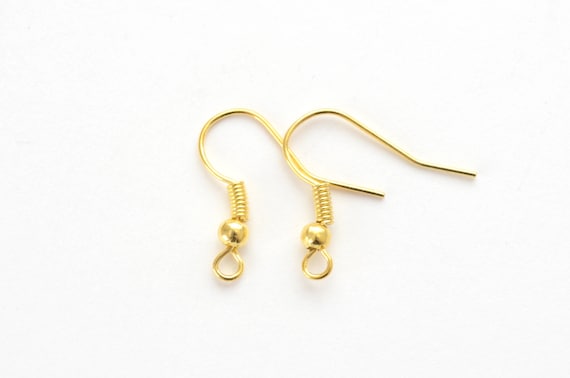 Gold Earhooks Gold Plated Earring Hooks 50 Pieces 25 Pair | Etsy