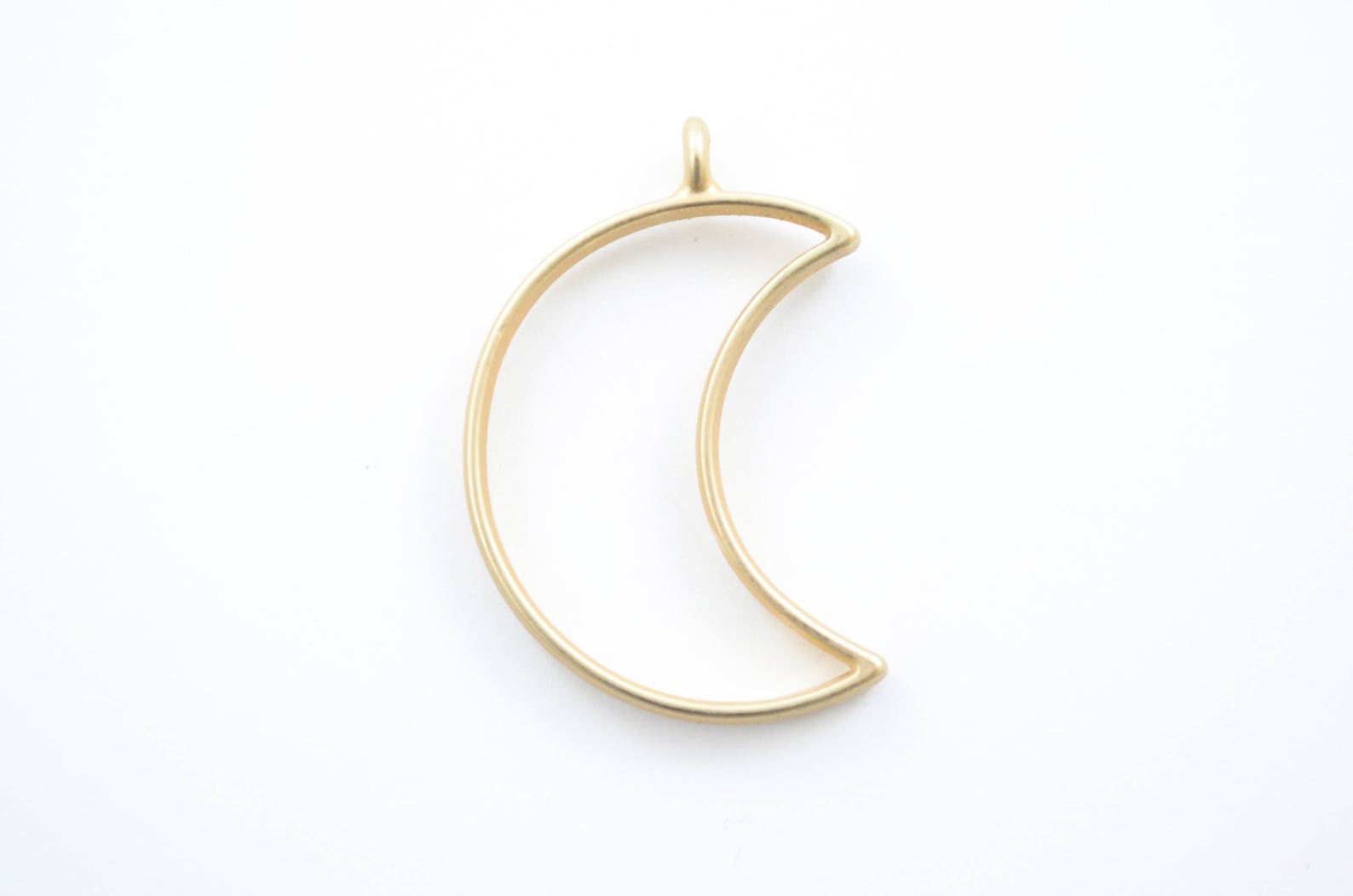 Gold Moon Charms Open Back Bezels Large Shiny Gold Toned - Etsy
