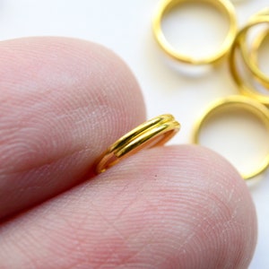 Gold Split Rings, 8mm Gold Toned Charm Jump Rings, 100 Pieces - Etsy