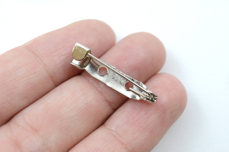 Brooch Pins Silver 25mm Badge Fasteners 20 Pieces FS030 - Etsy