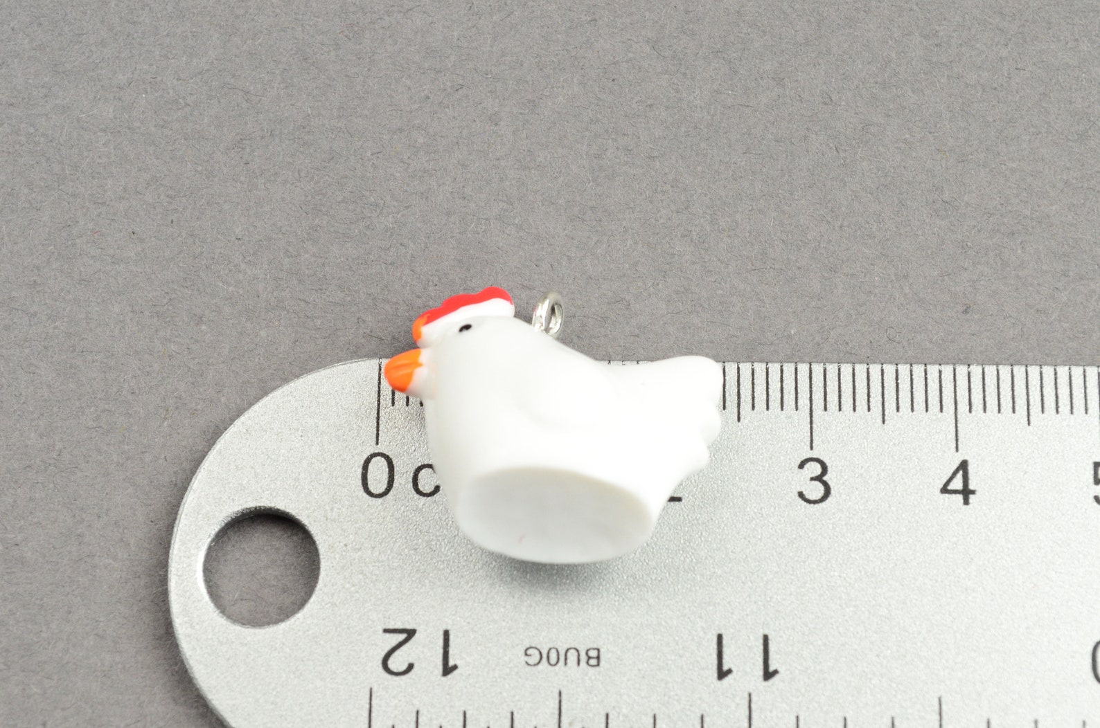 White Chicken Pendants, Plastic Resin Rooster Charms, 19mm X 22mm - 4 ...