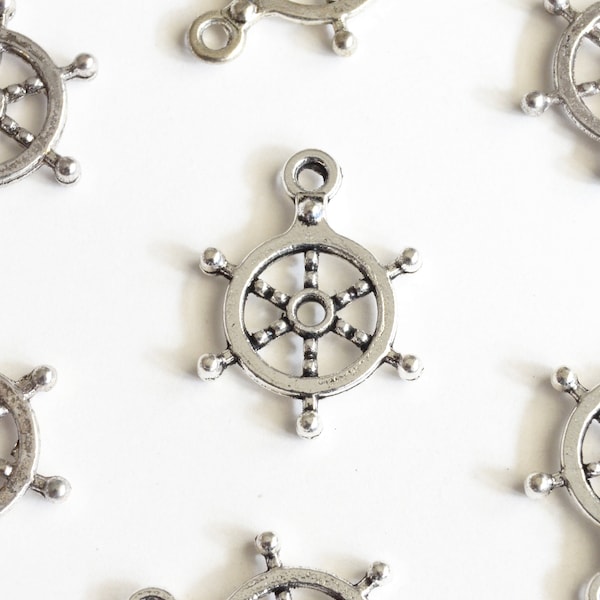 Ship Wheel Charm - Etsy