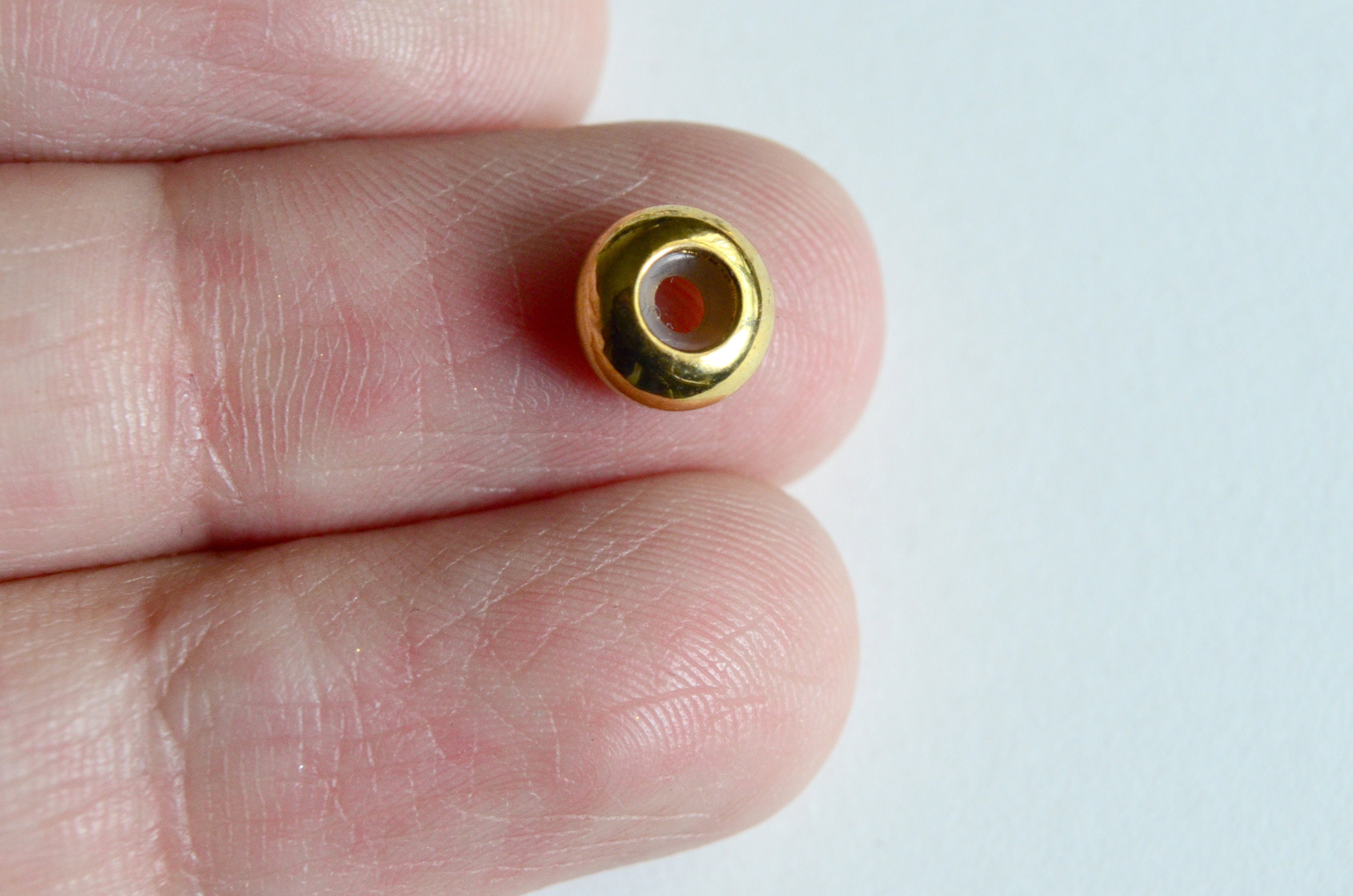 Slider Bead Round Clasp With Rubber Center 7x4mm 4 Pieces - Etsy