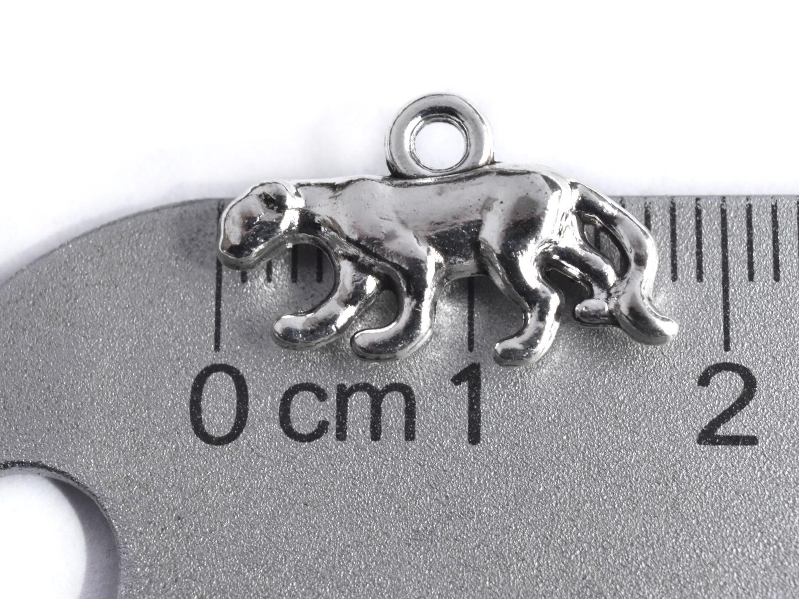 10pc Silver Panther Charm, Big Cat Pendant 11x18mm (740) - Etsy