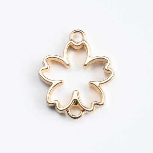 2-5 Sakura Cherry Blossom Open Bezel Charm 23mm AZ769 | Etsy