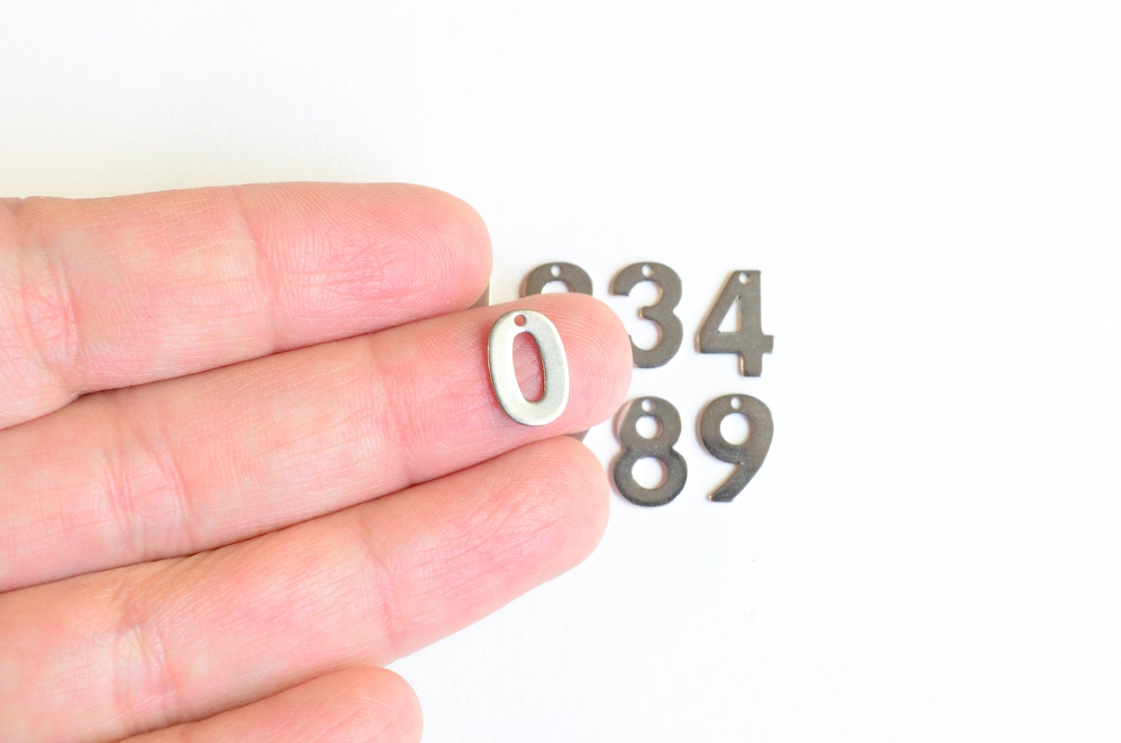 Number Charms Set Stainless Steel 11mm 10 Pieces 685 - Etsy