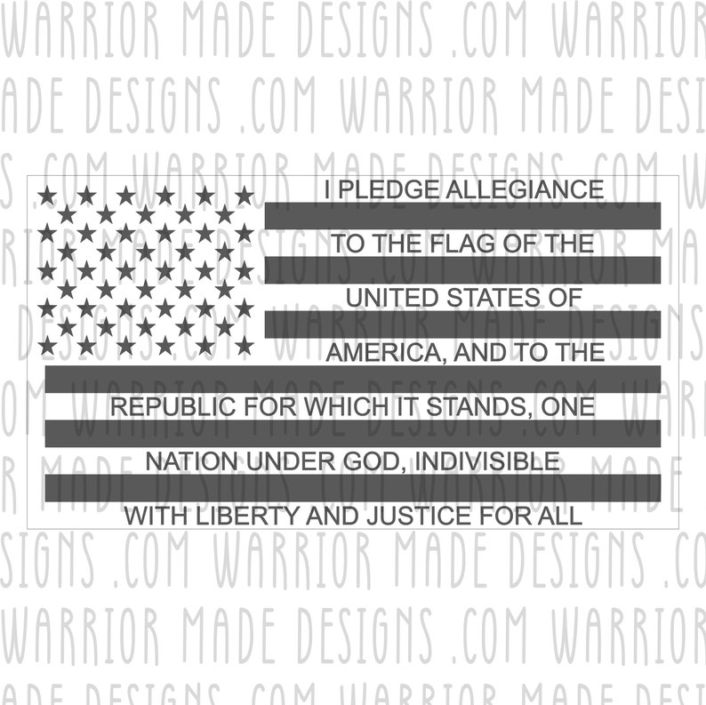 Pledge of Allegiance Flag Svg Png Dxf Pdf | American Flag Patriotic ...