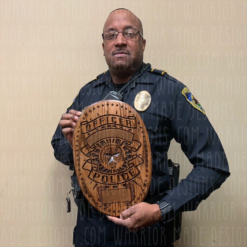Custom Hand Crafted Personalized Wood Police Badge and Patch - Etsy