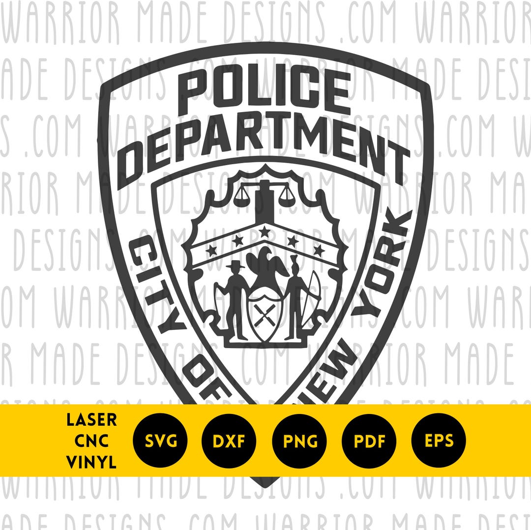 NYPD Patch Svg Png Dxf Pdf | New York Police Patch Vector | Cricut ...