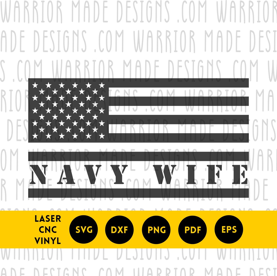 Navy Wife Flag Svg Png Dxf Pdf | American Flag Military Family Vector ...