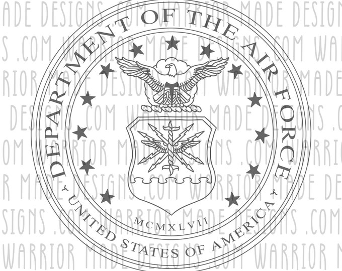 United States Air Force Seal SVG - Glowforge Ready, Perfect for Laser ...