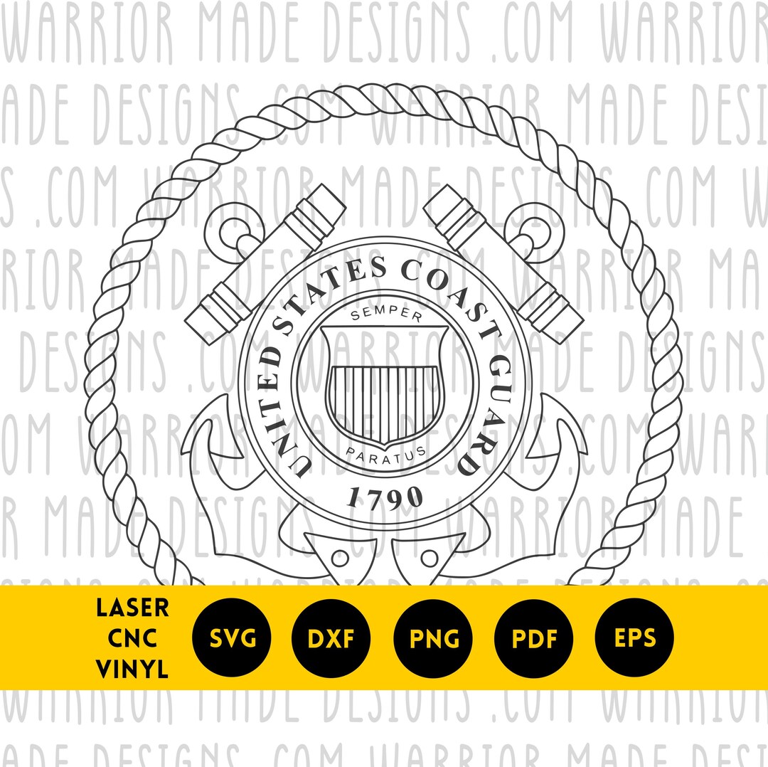 Coast Guard Seal Svg Png Dxf Pdf | USCG Emblem Vector | CNC Laser ...