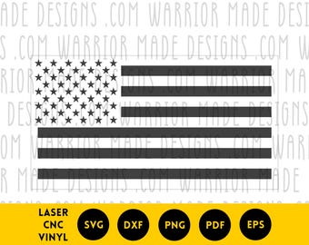 American Flag Svg Png Dxf Pdf | USA Flag Vector Cut File | CNC Laser ...