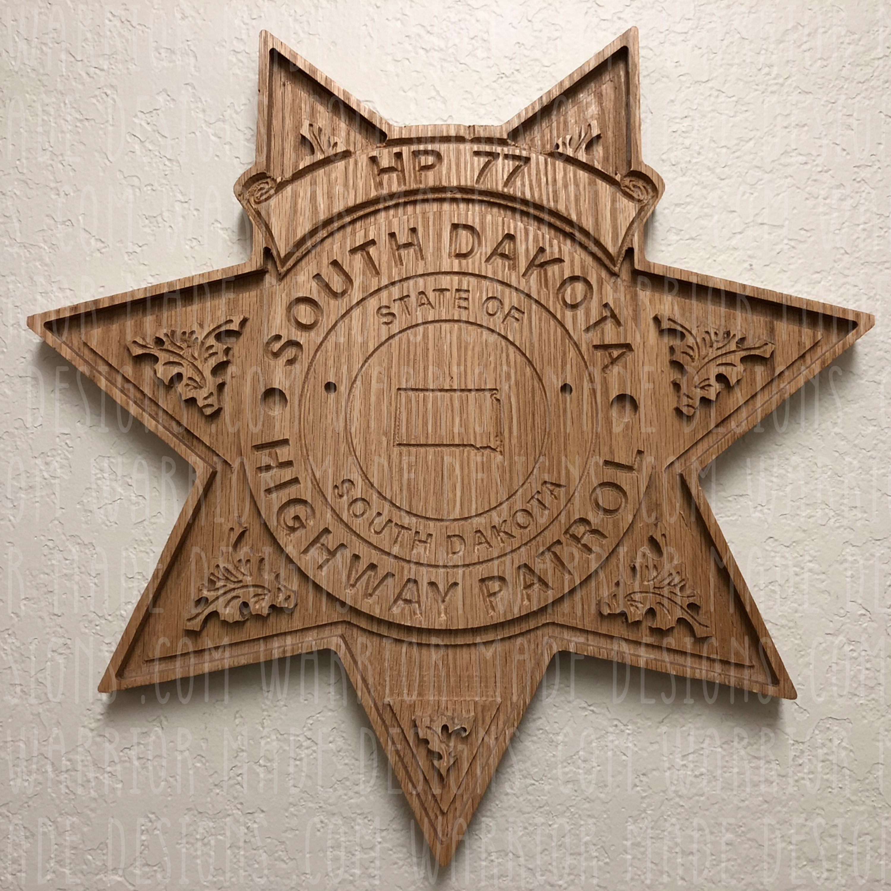 Custom Engraved Wood Police Badge | Law Enforcement, Firefighter ...