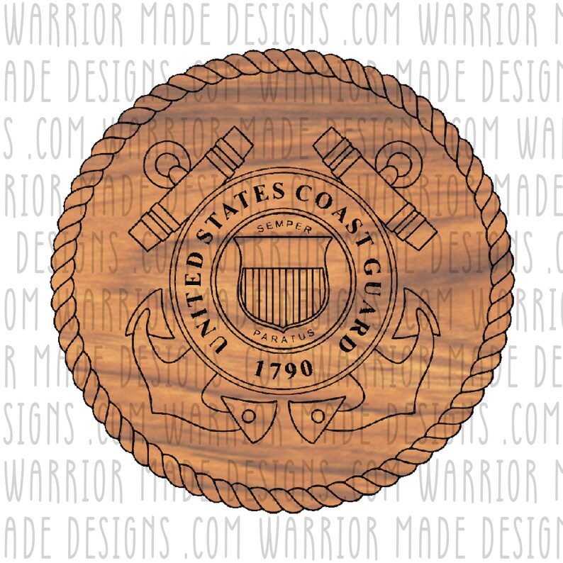 Coast Guard Seal Svg Png Dxf Pdf | USCG Emblem Vector | CNC Laser ...