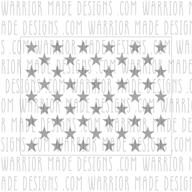 50 Star Flag Union Svg Png Dxf Pdf | American Flag Star Field Vector ...