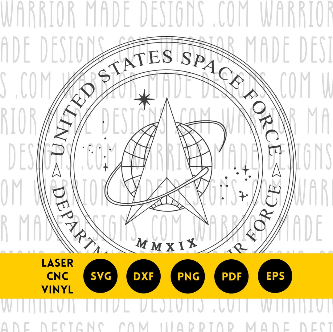 US Space Force Seal Svg Png Dxf Pdf | Space Military Emblem Vector ...