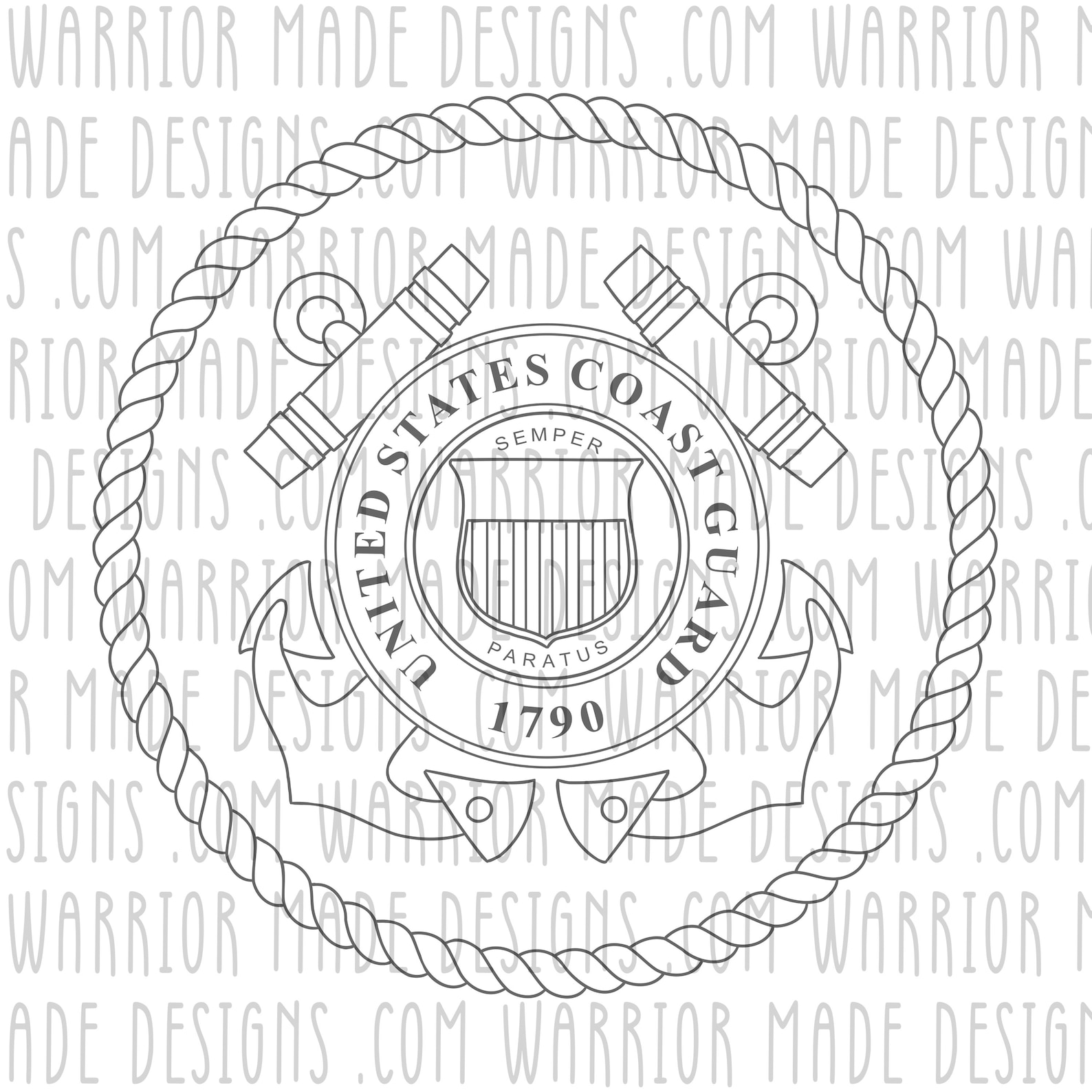 United States Coast Guard Seal SVG Glowforge Ready Perfect | Etsy