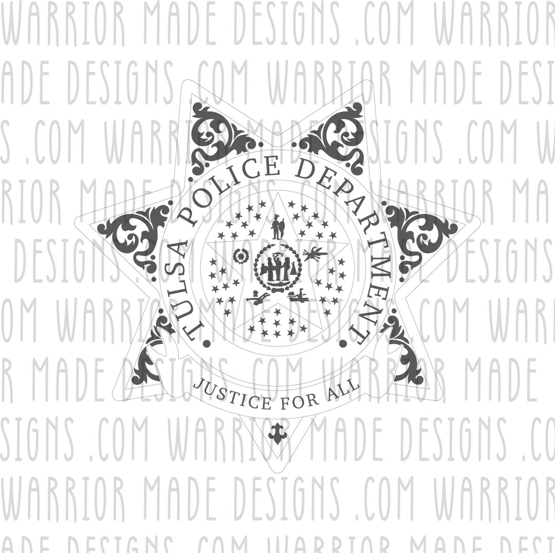 Tulsa Oklahoma Police Badge SVG - Glowforge Ready, Perfect for Laser ...