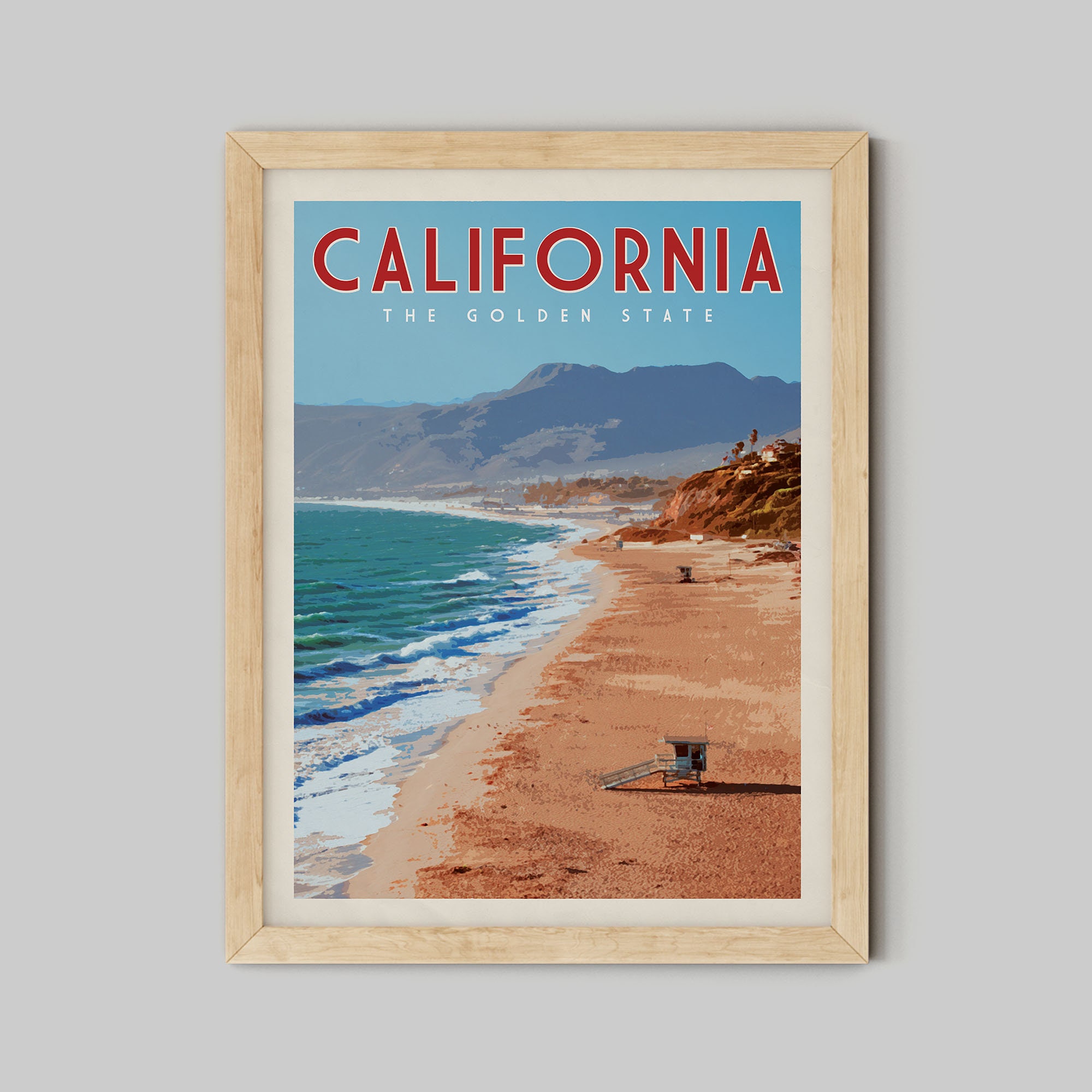 California Poster California Wall Art California Art Print | Etsy