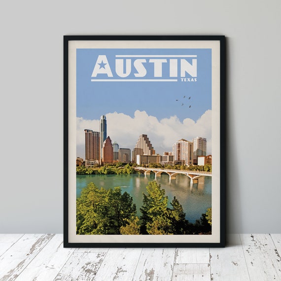 Austin Texas Print Austin Texas Wall Art ACL Poster Austin - Etsy