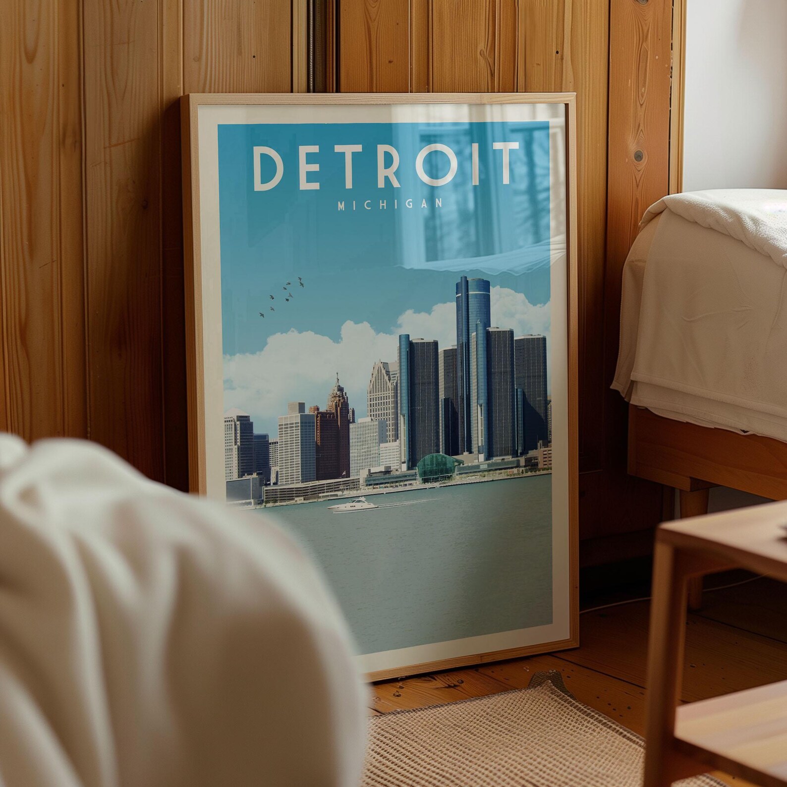 Detroit Poster, Detroit Framed Print, Detroit Wall Art, Detroit Decor ...