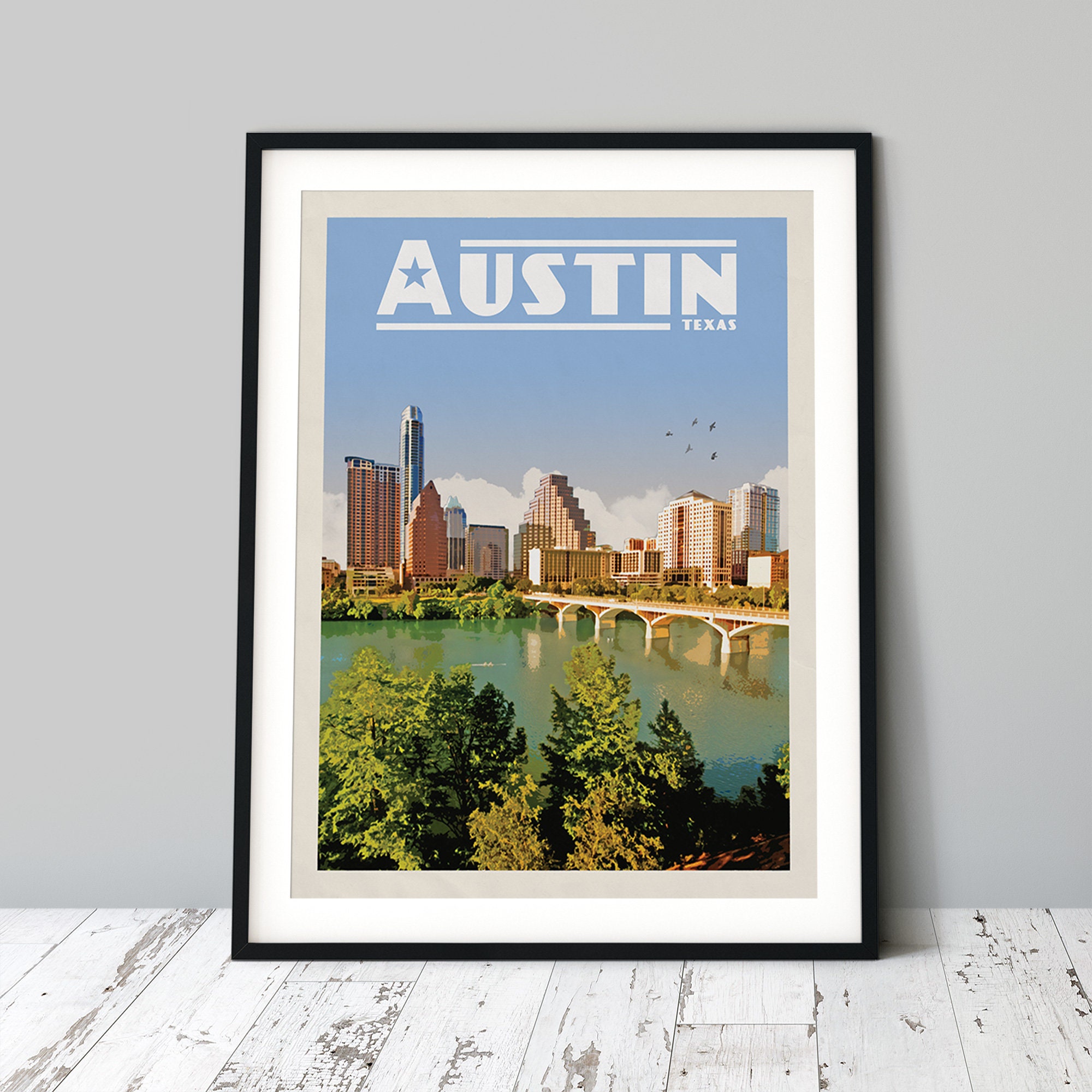 Austin Texas Print Austin Texas Wall Art ACL Poster Austin | Etsy