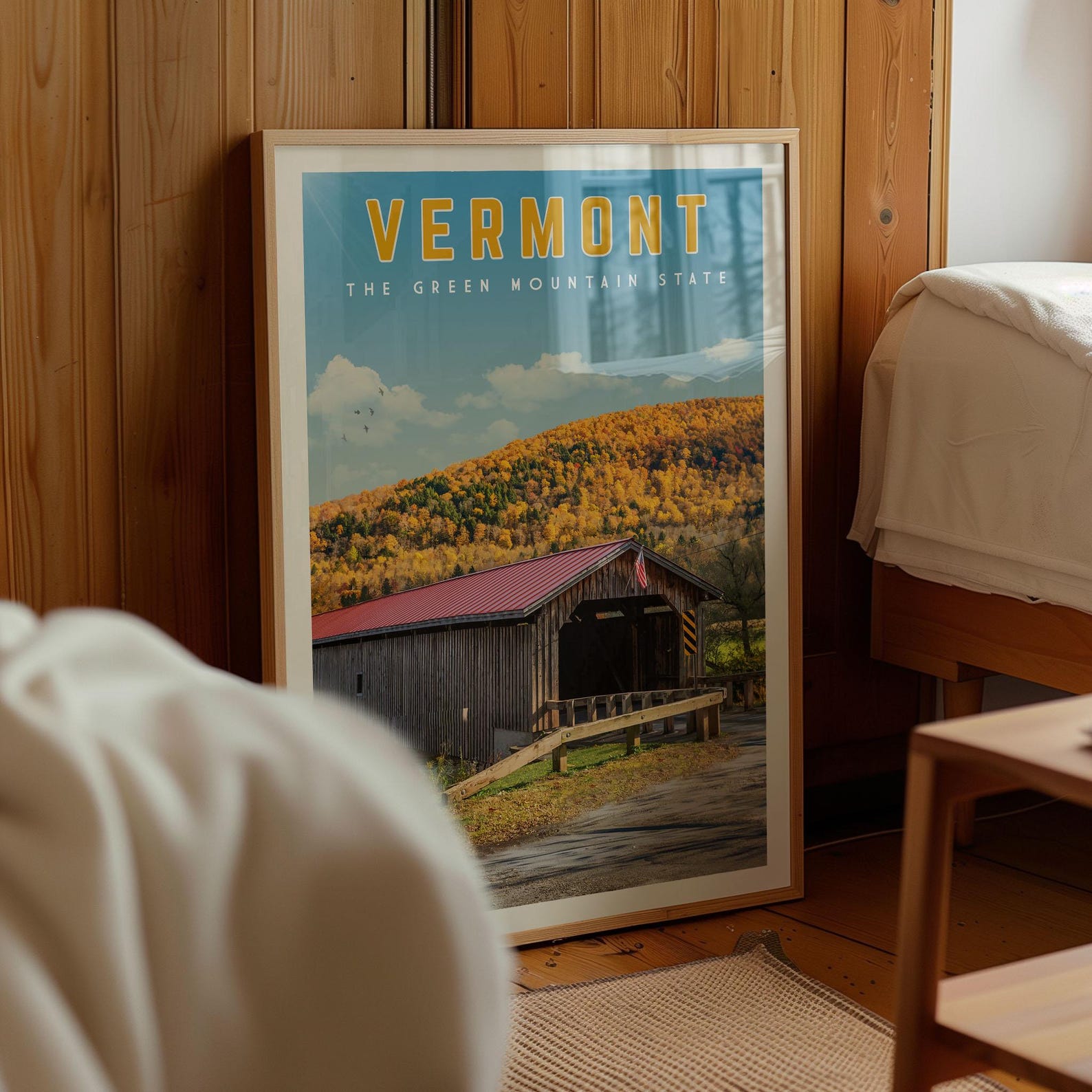 Vermont Travel Poster, Vermont Art Print, Vermont Gift, Vermont Wall ...