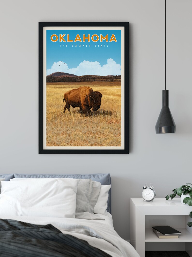 Oklahoma Travel Poster Vintage Oklahoma Print Oklahoma - Etsy