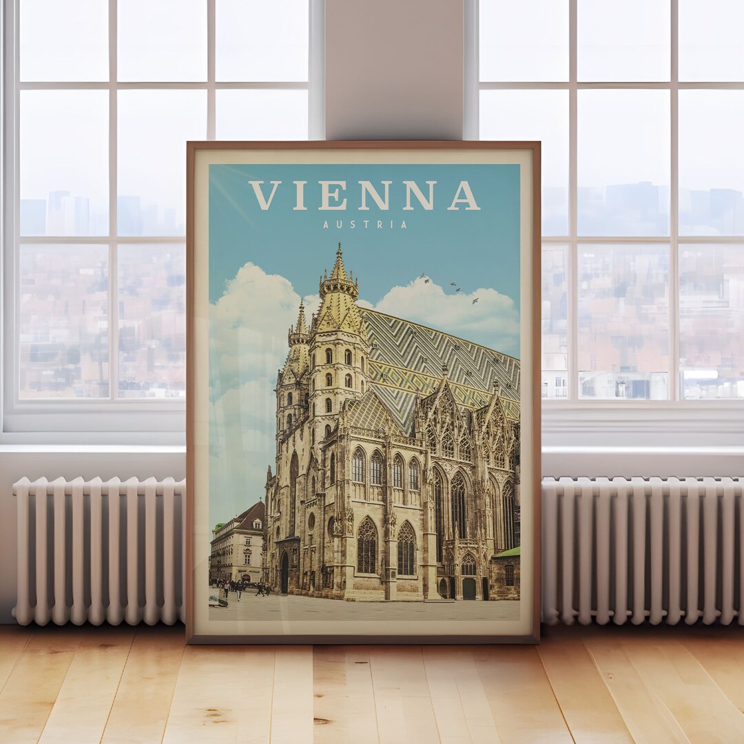 Vienna Travel Poster, Vintage Vienna Austria Wall Art, Retro Austrian ...