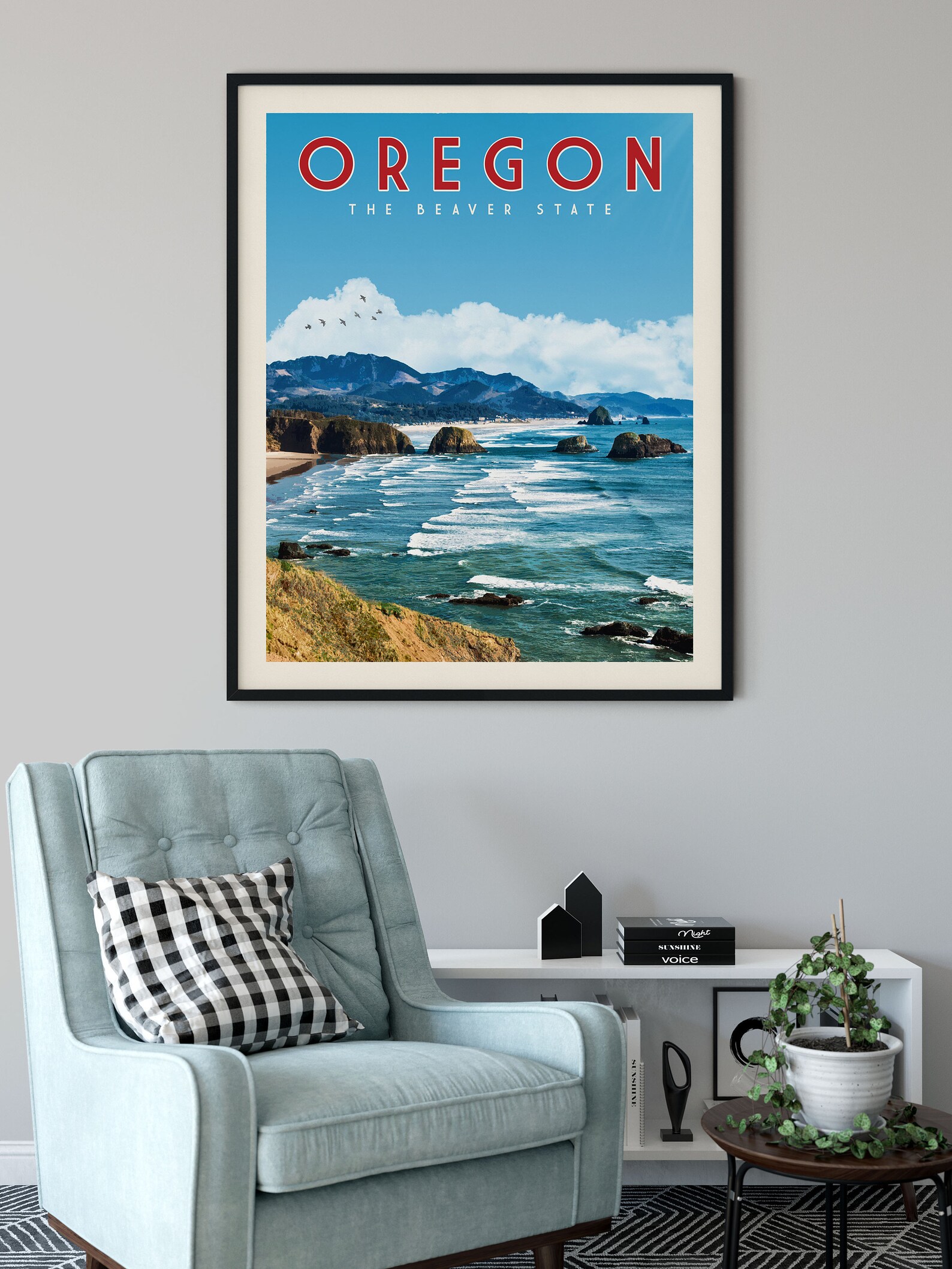 Oregon State Poster Oregon Travel Print Oregon Gift - Etsy