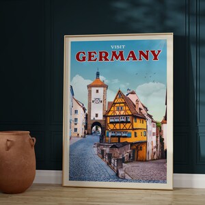 Germany Vintage Poster, Germany Travel Wall Decor, Germany Wall Art ...
